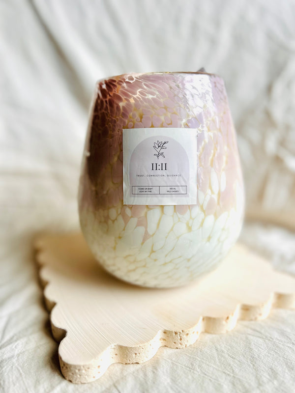 11:11 crystal candle- 1 left – Wild Violet Collective
